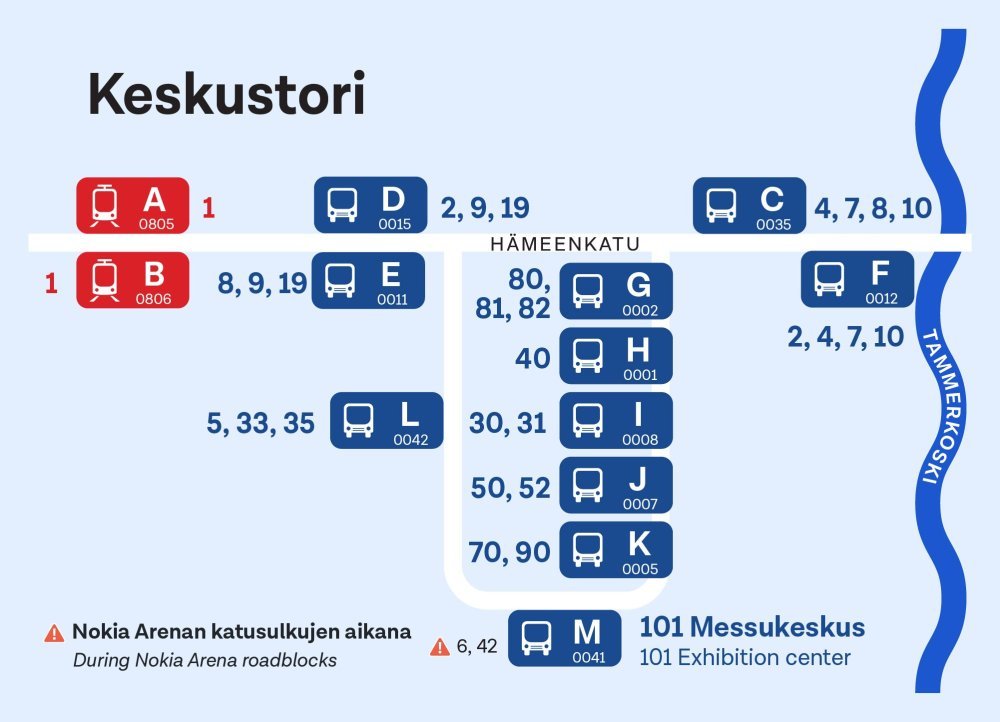 Kartat - Nysse, Tampereen seudun joukkoliikenne